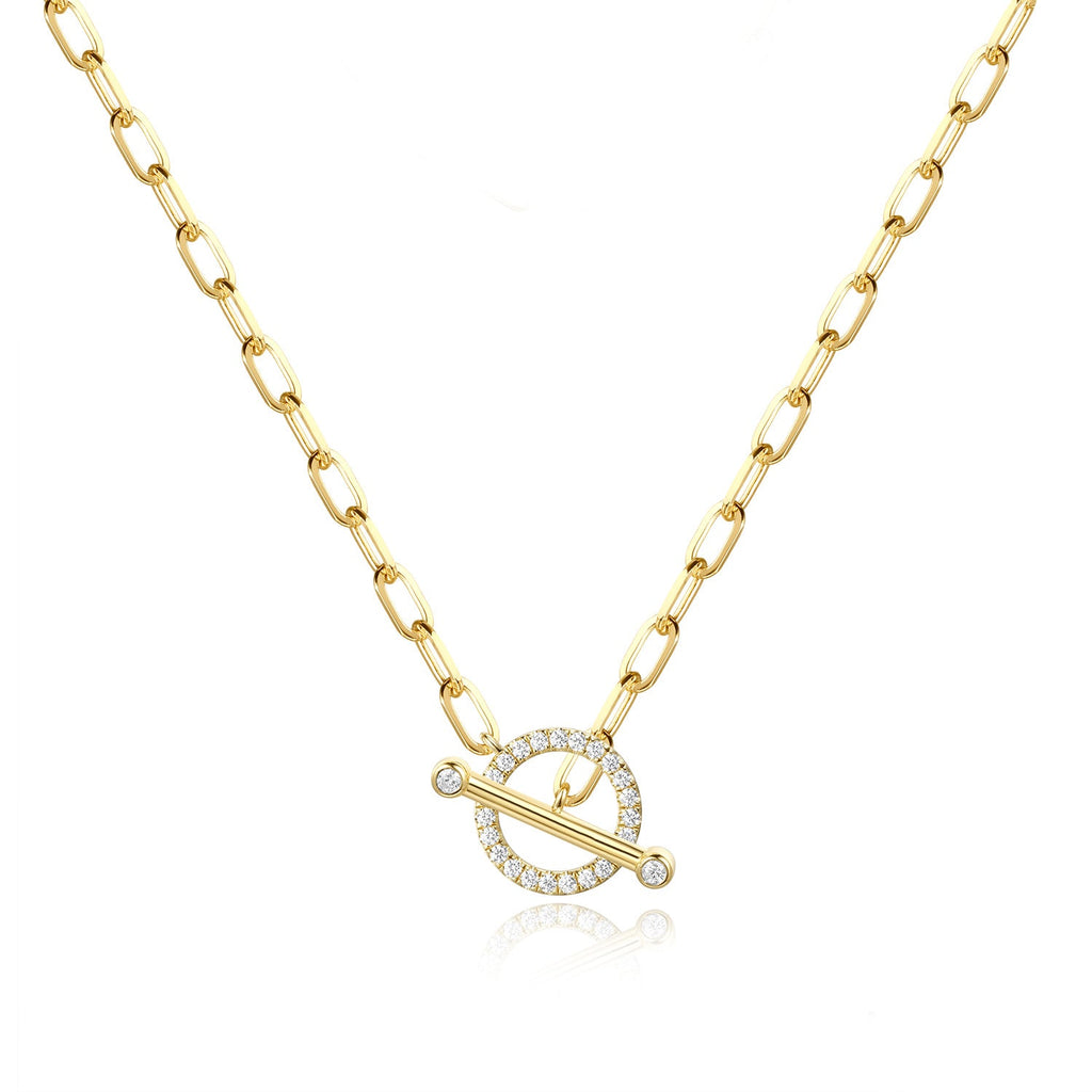 Miss Mimi Diamond Toggle Necklace in Yellow – Gem Bijou