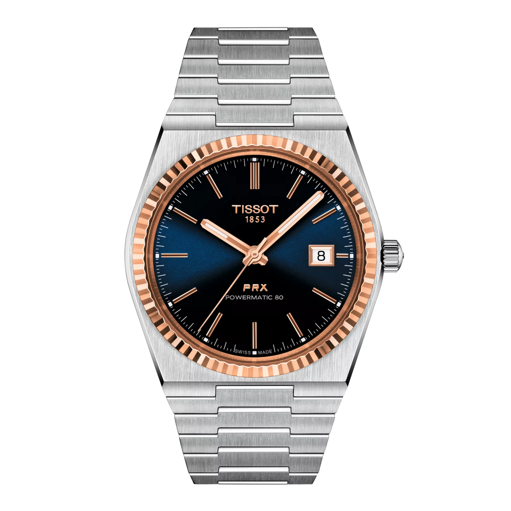Tissot PRX Powermatic 80 Steel & 18K Gold Bezel 40mm T9314074104100 ...